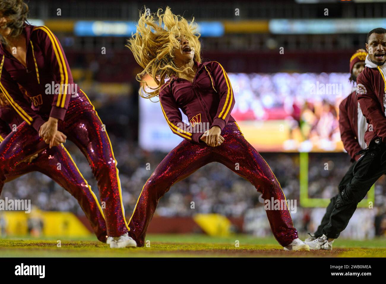 Landover, MD, USA. 07th Jan, 2024. Washington Commanders entertainment ...