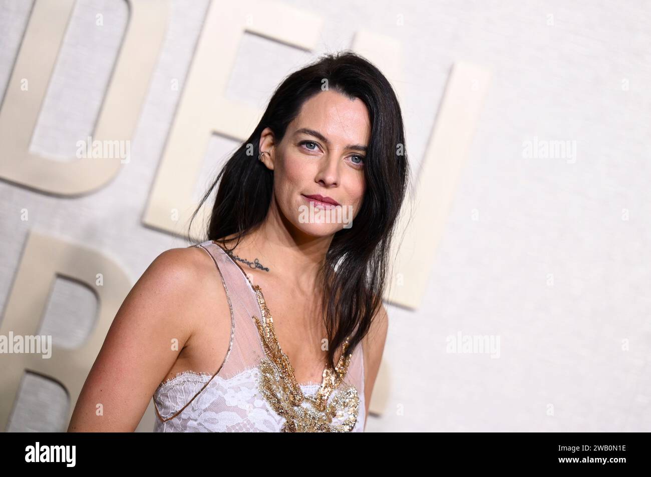 Riley Keough. at the 81st Golden Globe Awards held at the Beverly ...