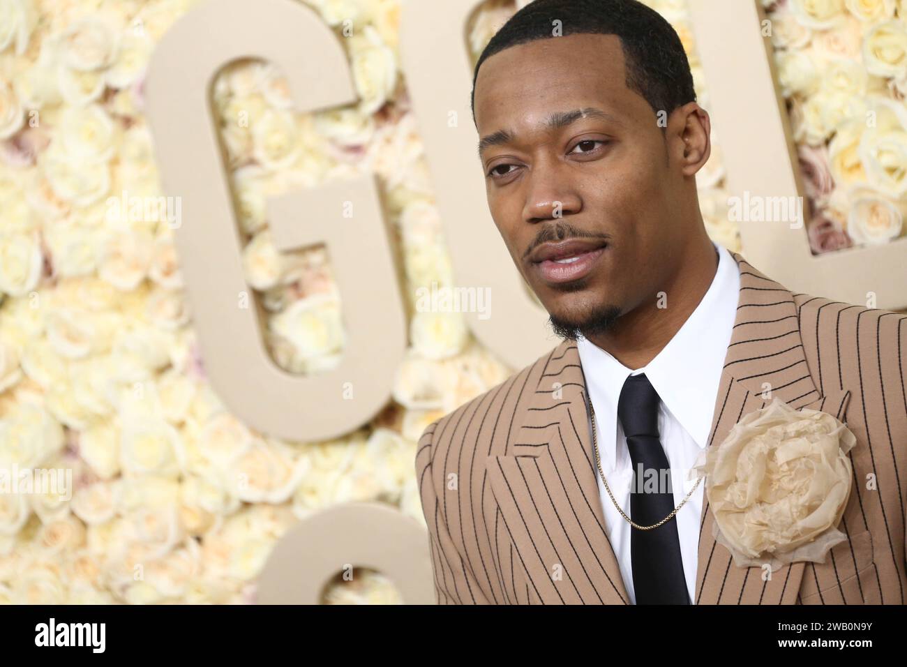 Tyler James Williams at the 81st Golden Globe Awards held at the ...