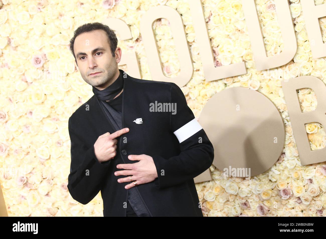 Khalid Abdalla at the 81st Golden Globe Awards held at the Beverly ...