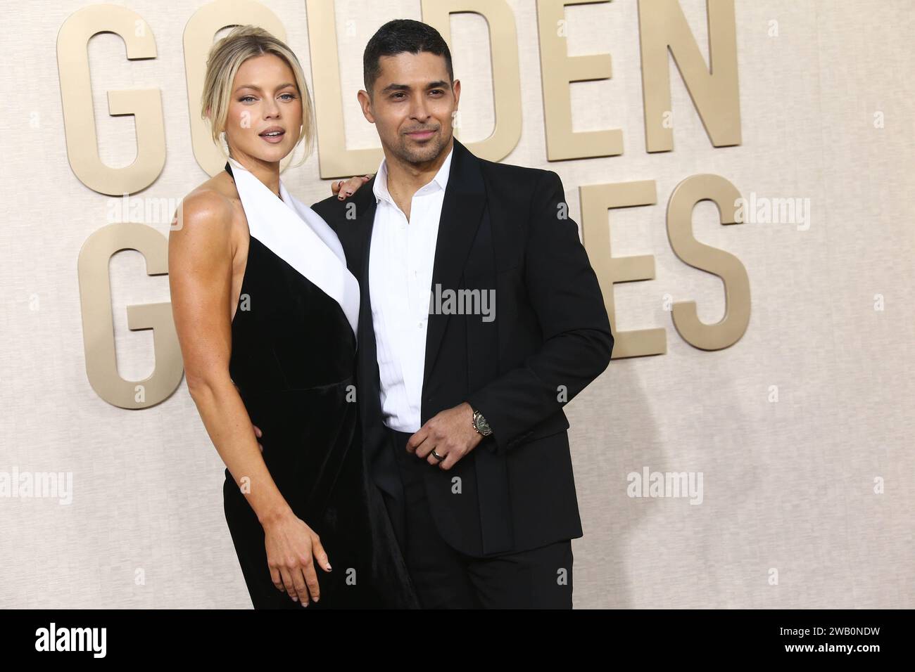 Amanda Pacheco and Wilmer Valderrama at the 81st Golden Globe Awards ...