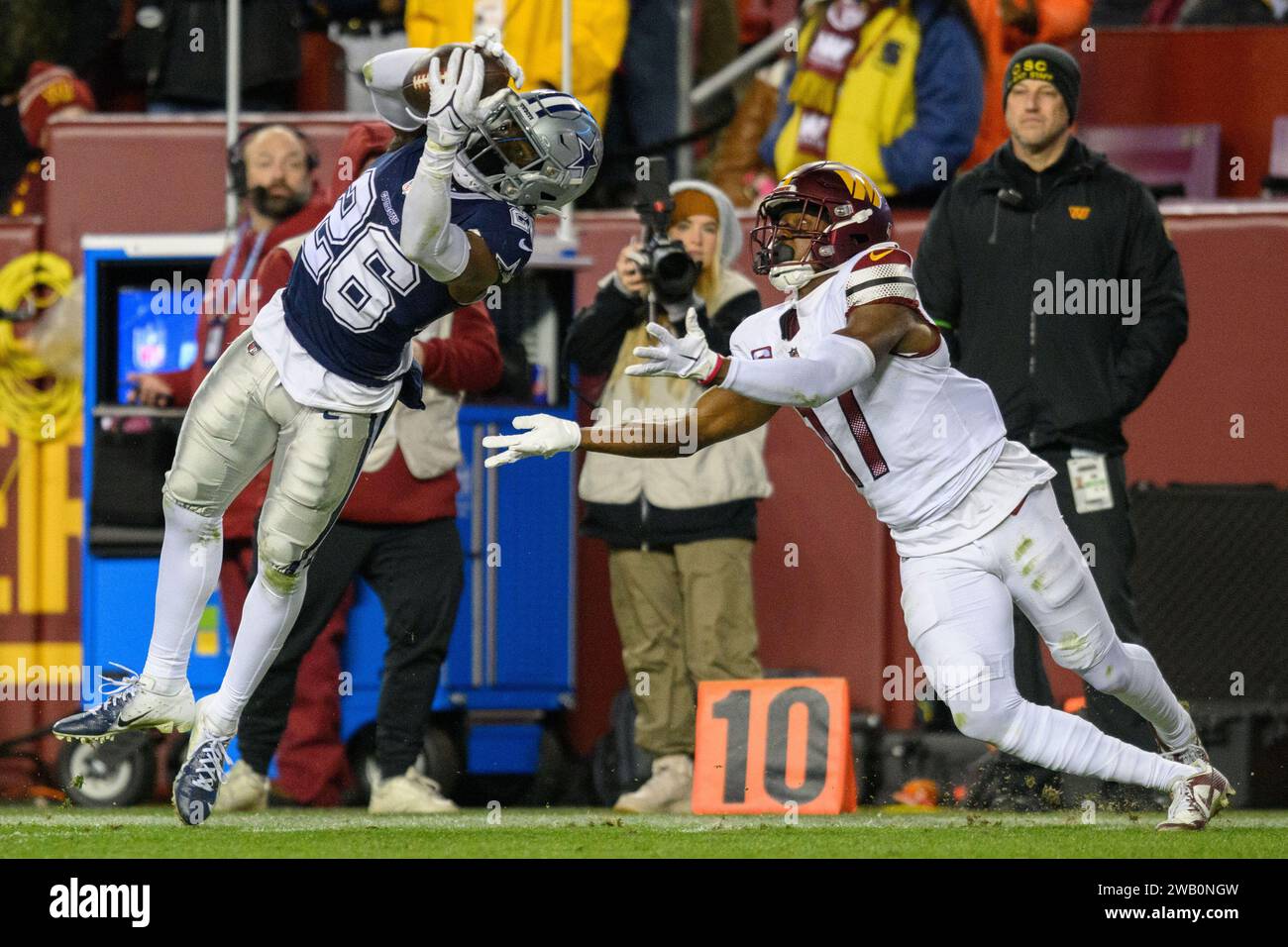 Landover, MD, USA. 07th Jan, 2024. Dallas Cowboys cornerback DaRon ...
