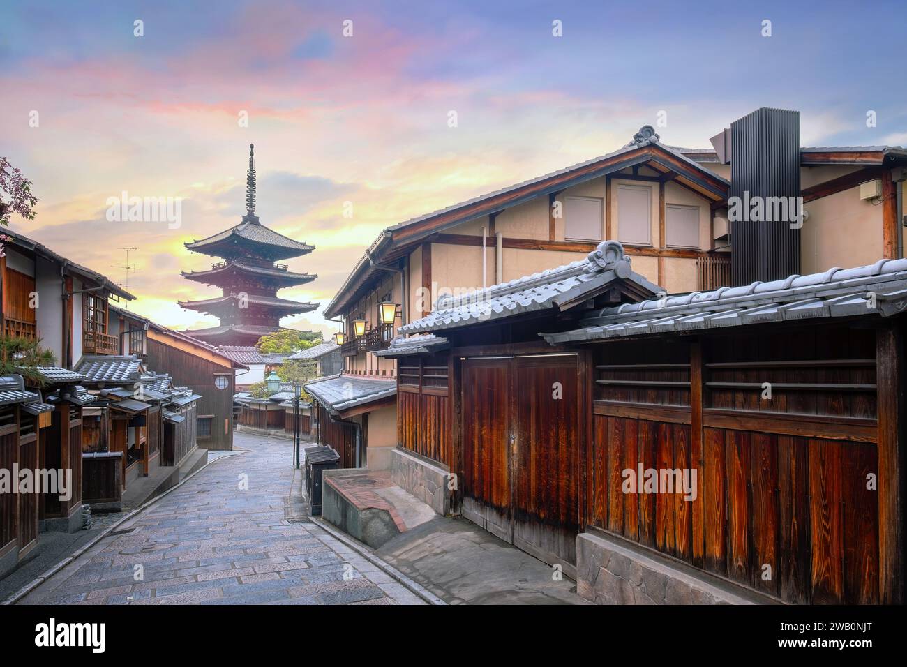 Kyoto, Japan - April 6 2023: The Yasaka Pagoda known as Tower of Yasaka ...