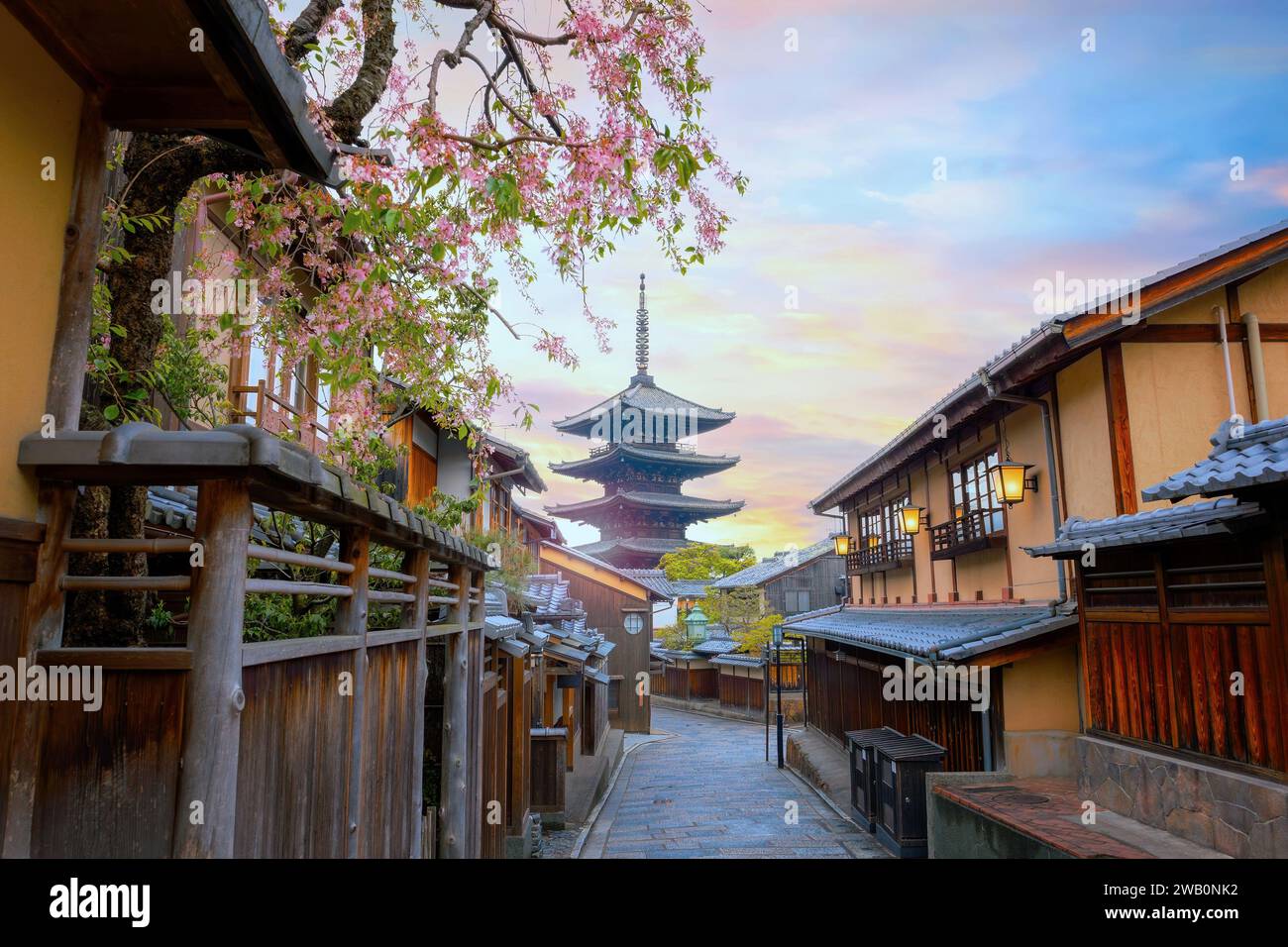 Kyoto, Japan - April 6 2023: The Yasaka Pagoda known as Tower of Yasaka ...