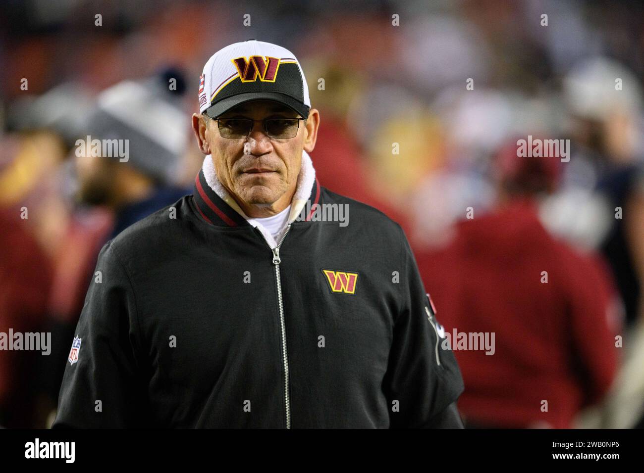 Landover, MD, USA. 07th Jan, 2024. Washington Commanders Ron Rivera ...