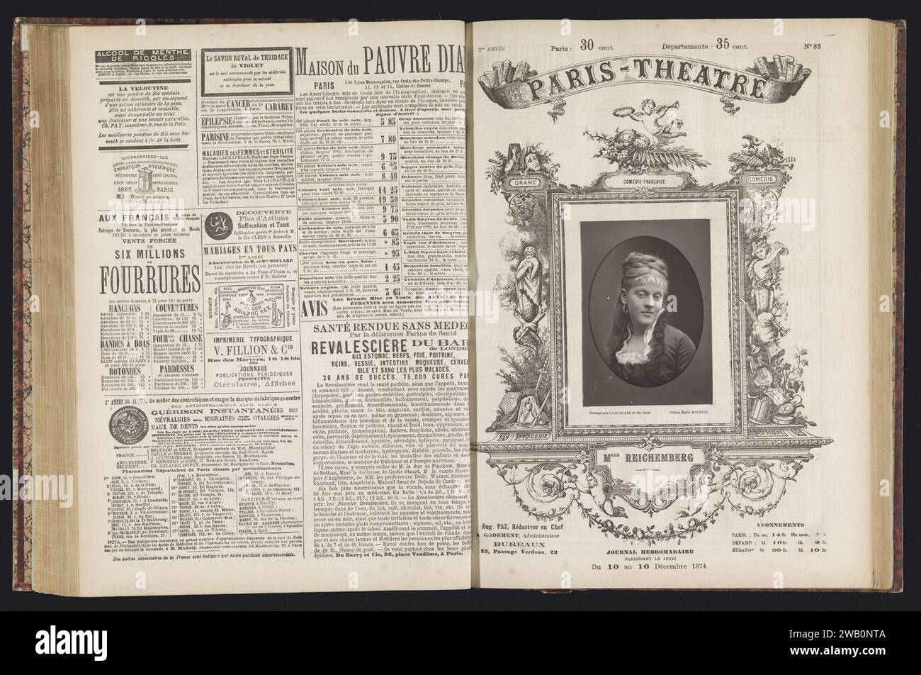 Portrait van Suzanne Reichenberg, c. 1869 - Before 1874 photomechanical ...