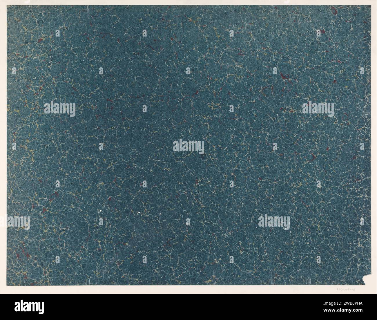 Ring pebble marble in blue, red and yellow, anonymous, 1900 - 2000 ...