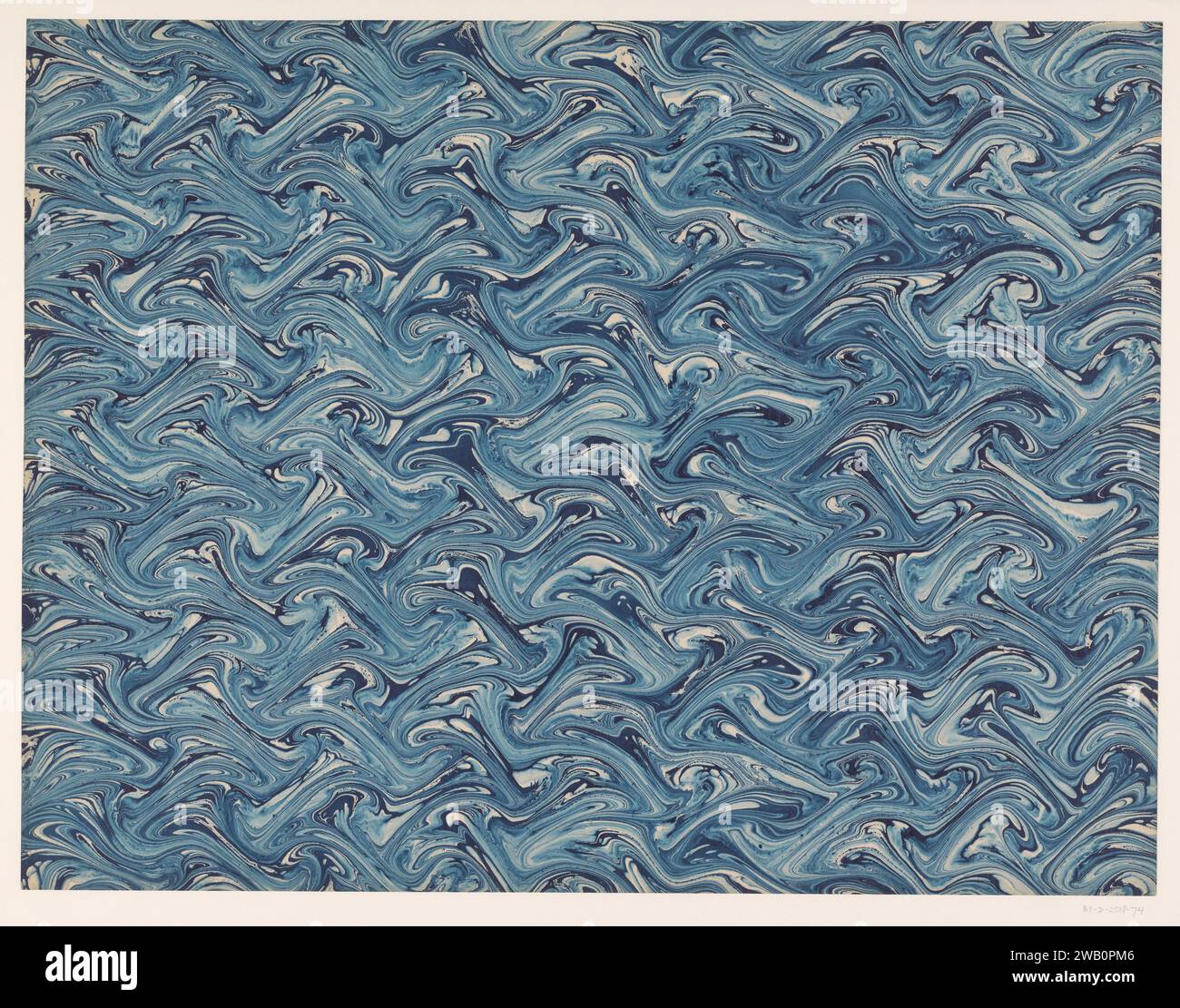 Fantasy marble in different shades of blue, anonymous, 1900 - 2000 ...