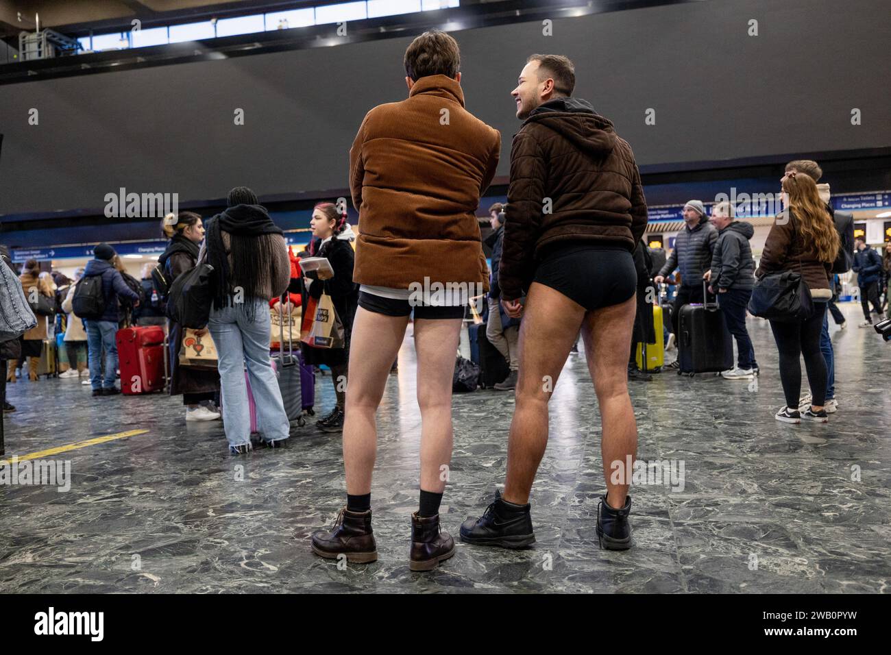 Participants without pants ride on a journey at London Underground ...