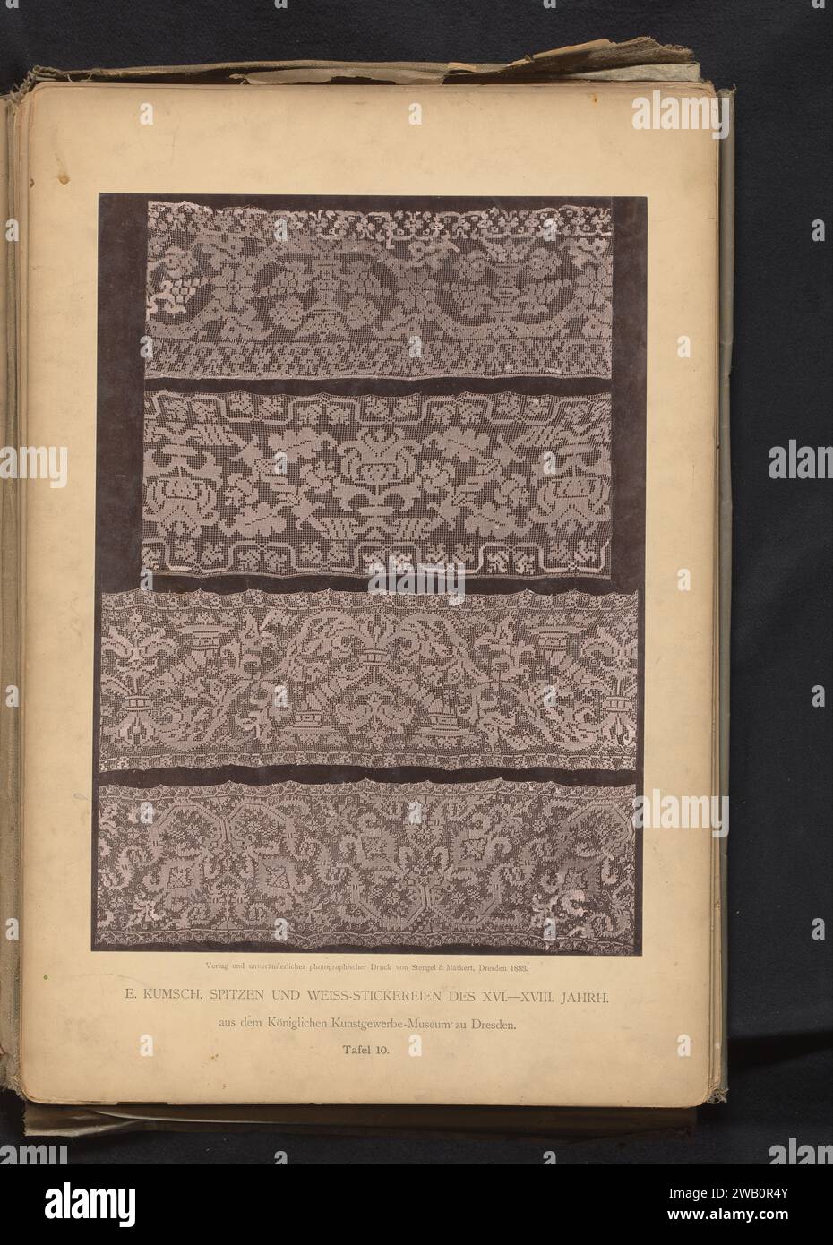 Two strips of 16th-century German lace and two strips of 16th-century ...