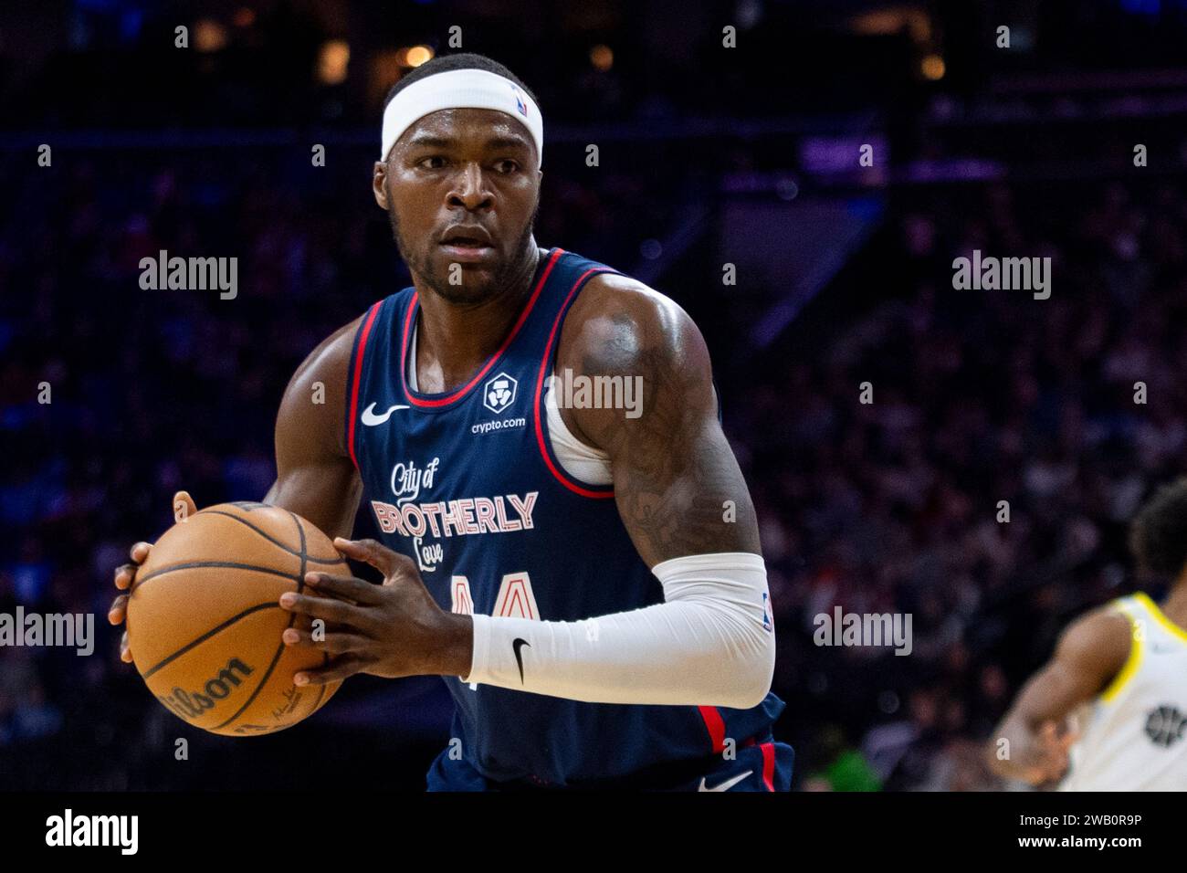 Philadelphia 76ers' Paul Reed in action during the NBA basketball game ...