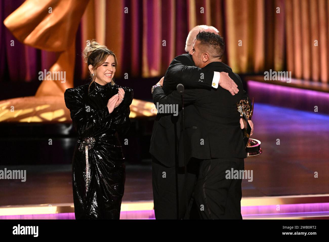 Bianca Moncada, Allen Branton and Darren Langer accept the Emmy for ...