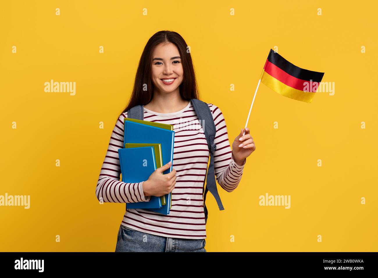 Immigration germany happy woman hi-res stock photography and images - Alamy