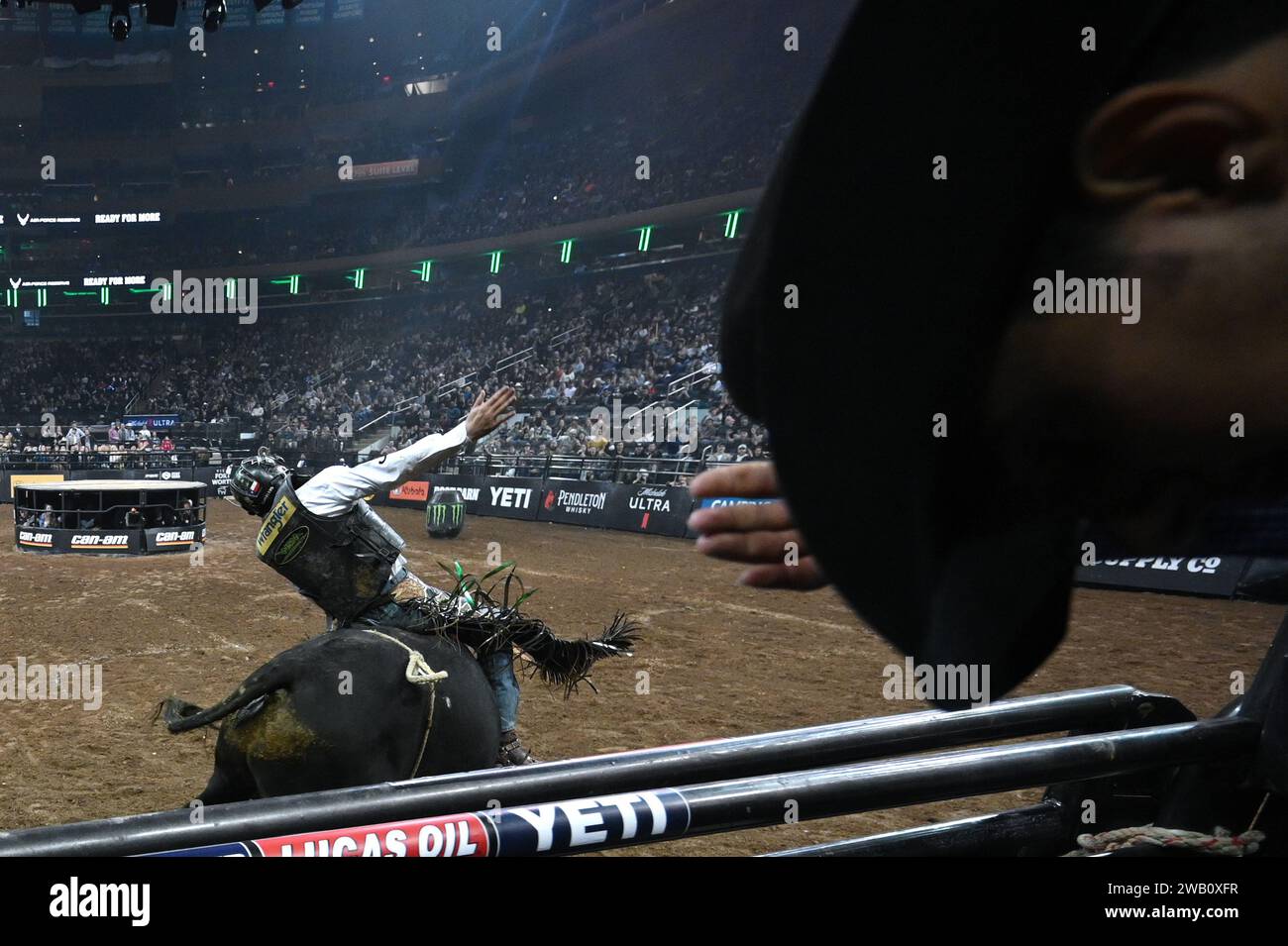New York, USA. 07th Jan, 2024. Professional bull rider Dalton Kasel ...