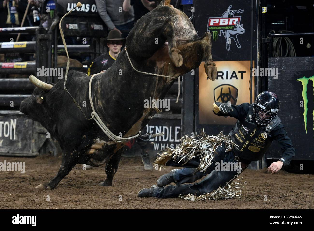 New York, USA. 07th Jan, 2024. Professional bull rider Sage Steele ...