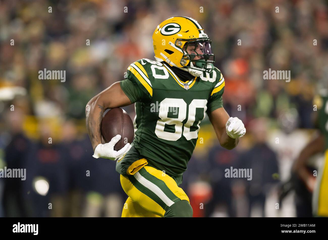 Green Bay, WI, USA. 7th Jan, 2024. Green Bay Packers wide receiver Bo ...