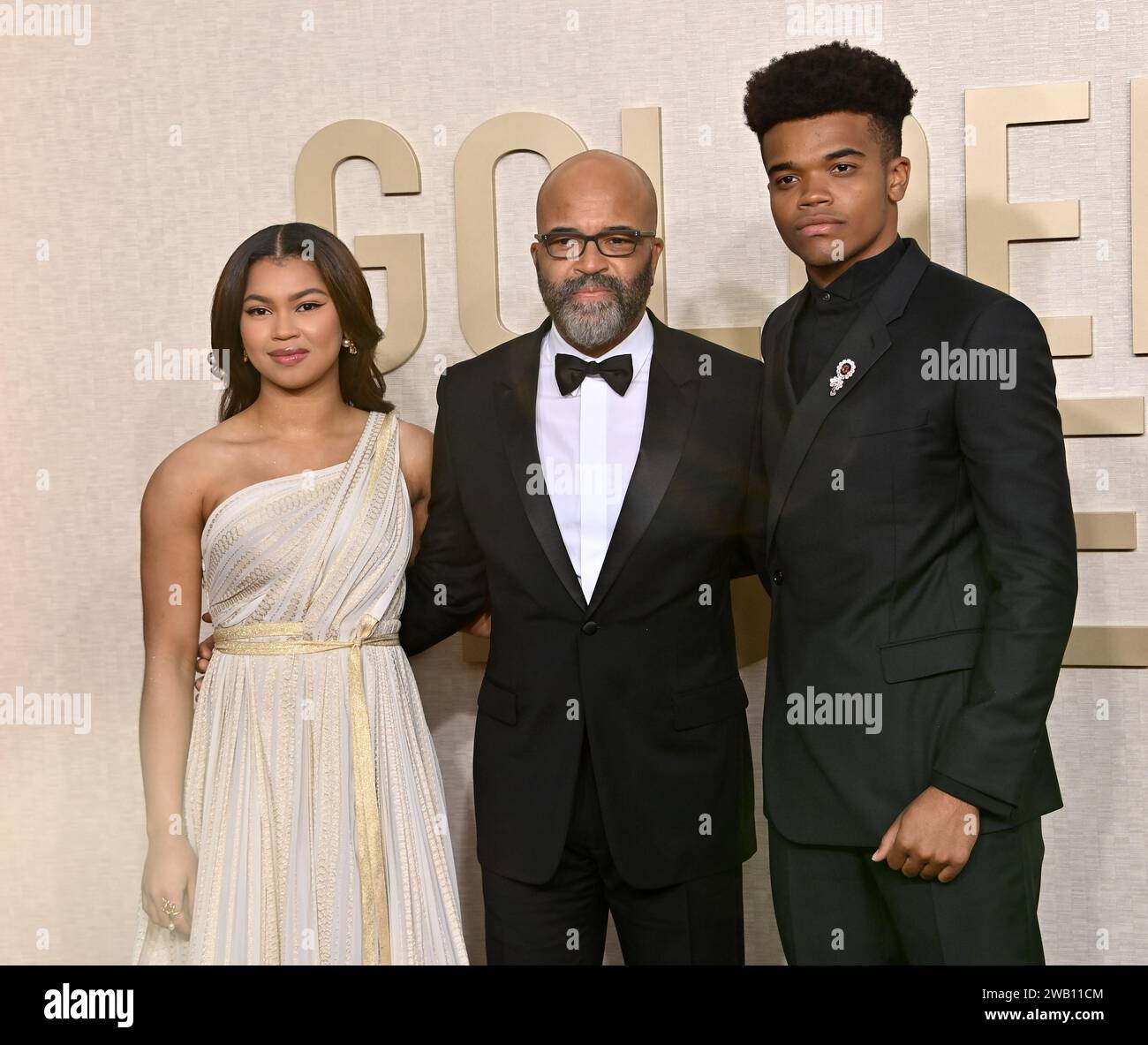 Beverly Hills, USA. 07th Jan, 2024. Jeffrey Wright, Juno Wright and ...