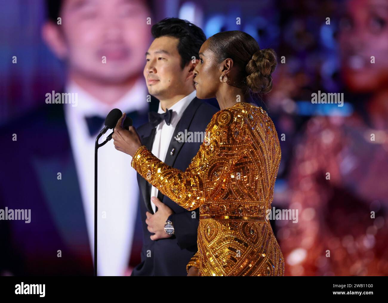 Beverly Hills, United States. 07th Jan, 2024. Simu Liu and Issa Rae ...
