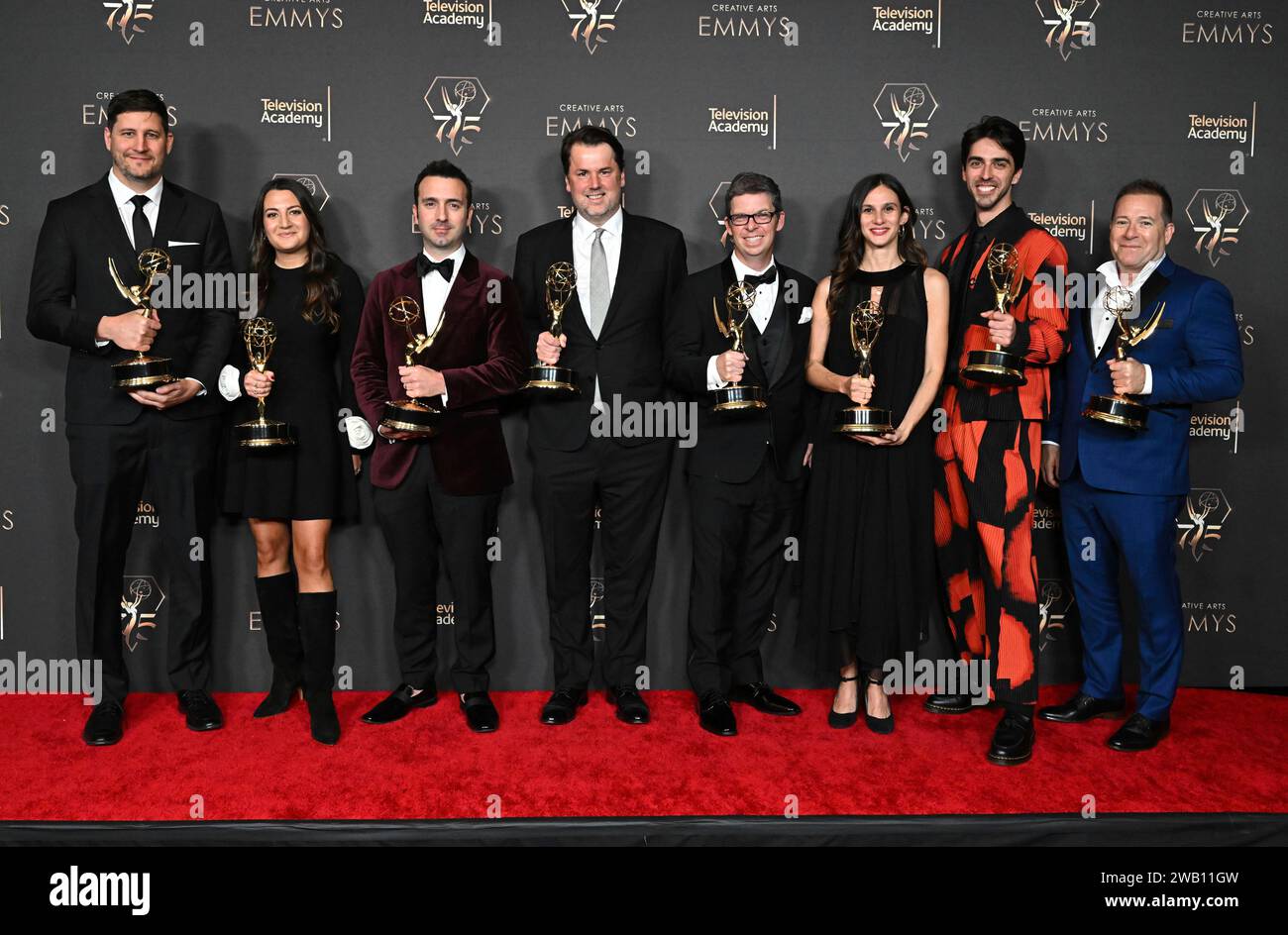 The team from "Welcome To Wrexham" with their Emmy for outstanding ...