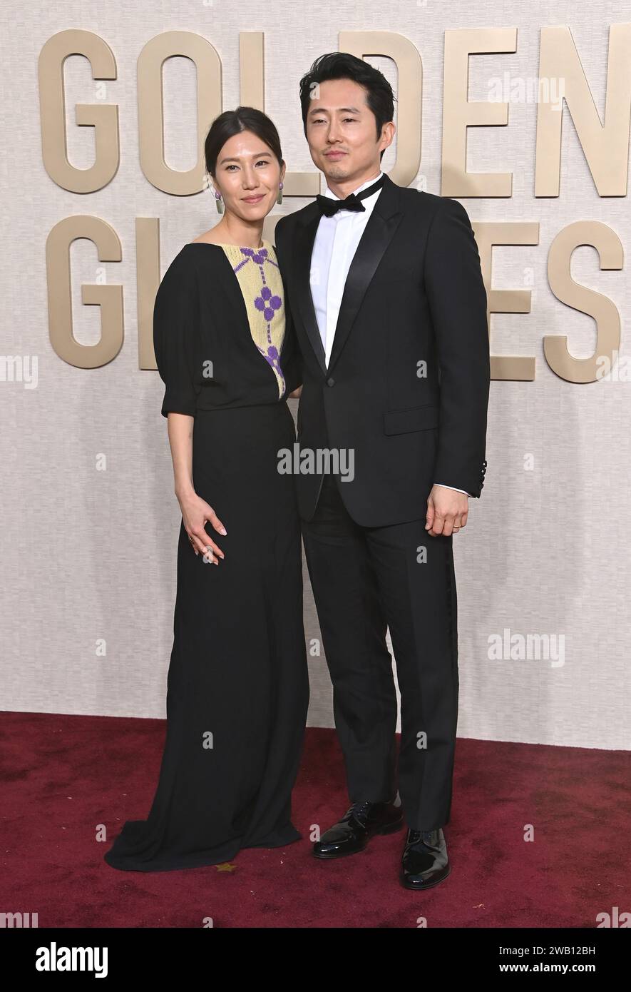 Beverly Hills, USA. 07th Jan, 2024. Steven Yeun and Joana Pak arriving ...