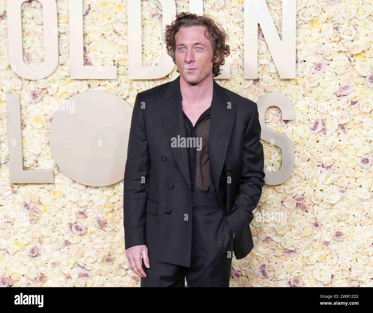 Jeremy Allen White attends the arrivals of The 81st Annual Golden Globe ...