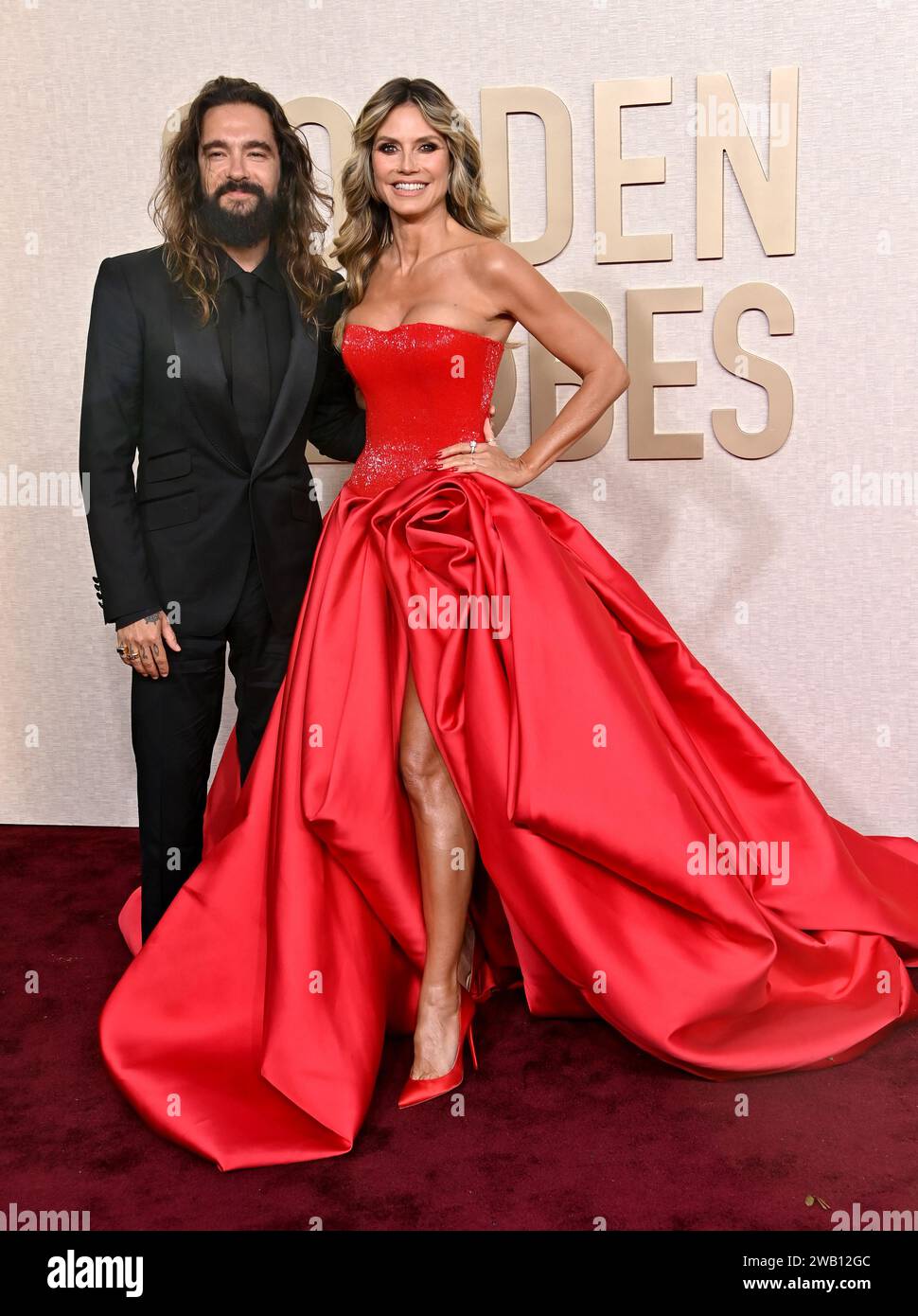 Beverly Hills, USA. 07th Jan, 2024. Heidi Klum and Tom Kaulitz arriving ...