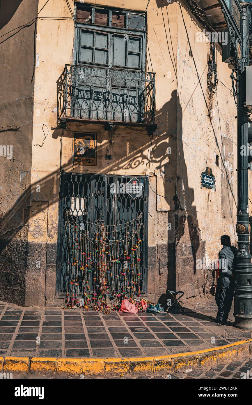 Cusco, Peru, Historical city center, house facade scenery, 2023 Stock ...