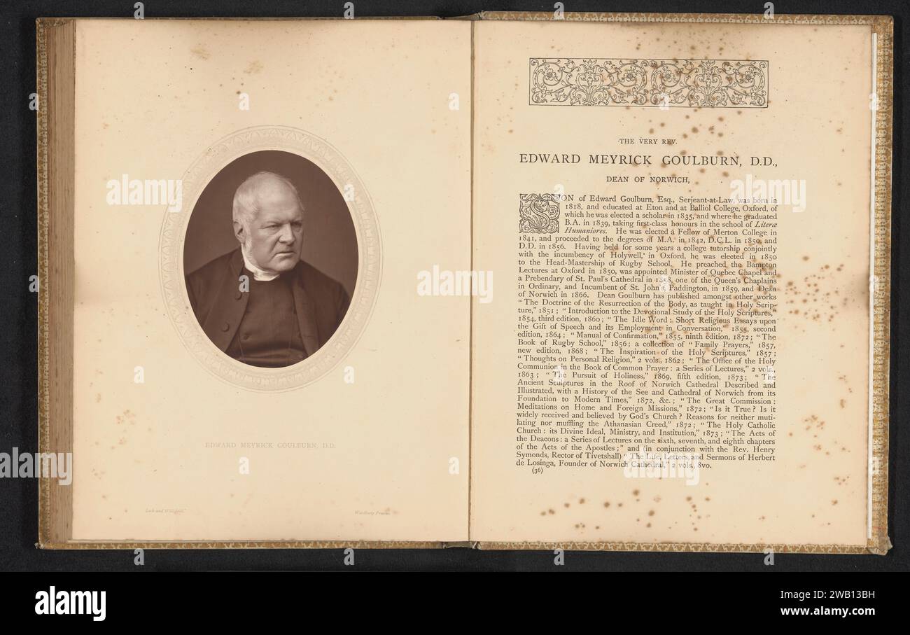 Edward Meyrick Goulburn, D.D., Lock & Whitfield, c. 1875 - in or before ...