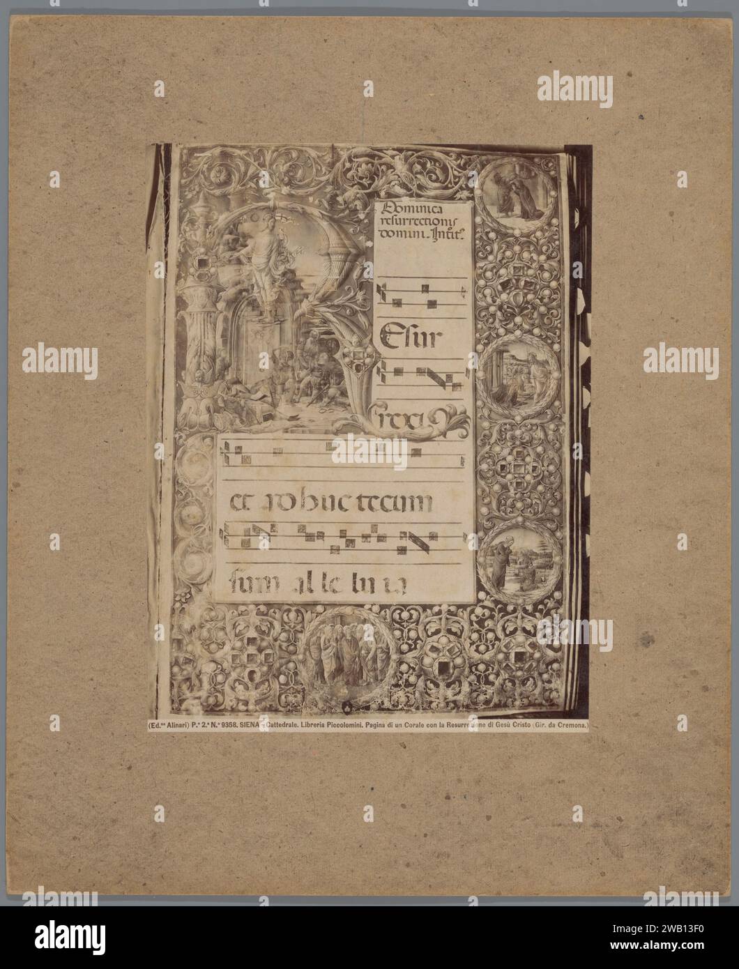 Miniature painting in a choir book, representing the resurrection of ...