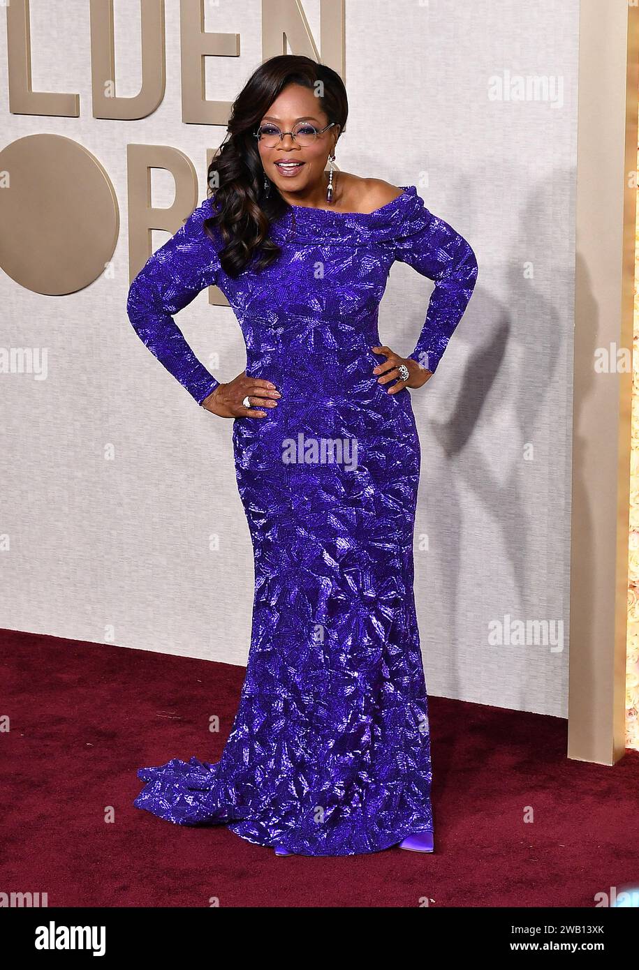 Oprah Winfrey attends the 81st Annual Golden Globe Awards at The ...