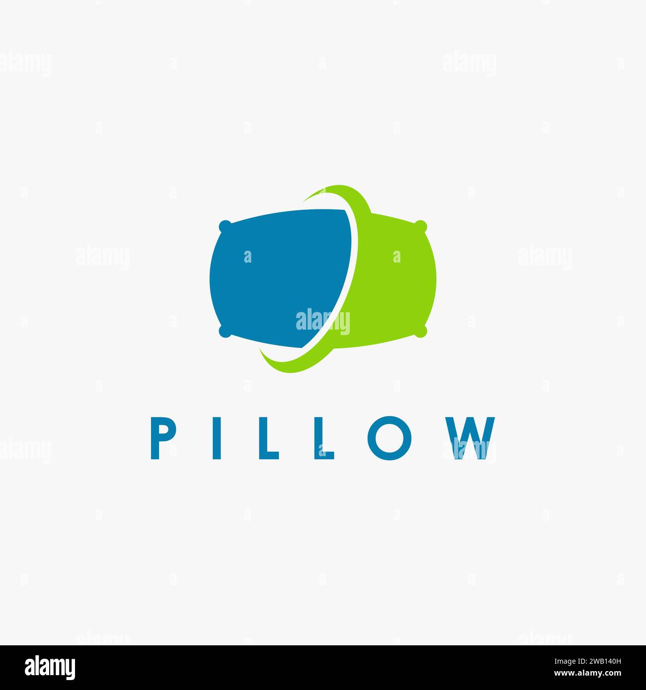 Abstract minimalist pillow logo icon vector on white background Stock ...