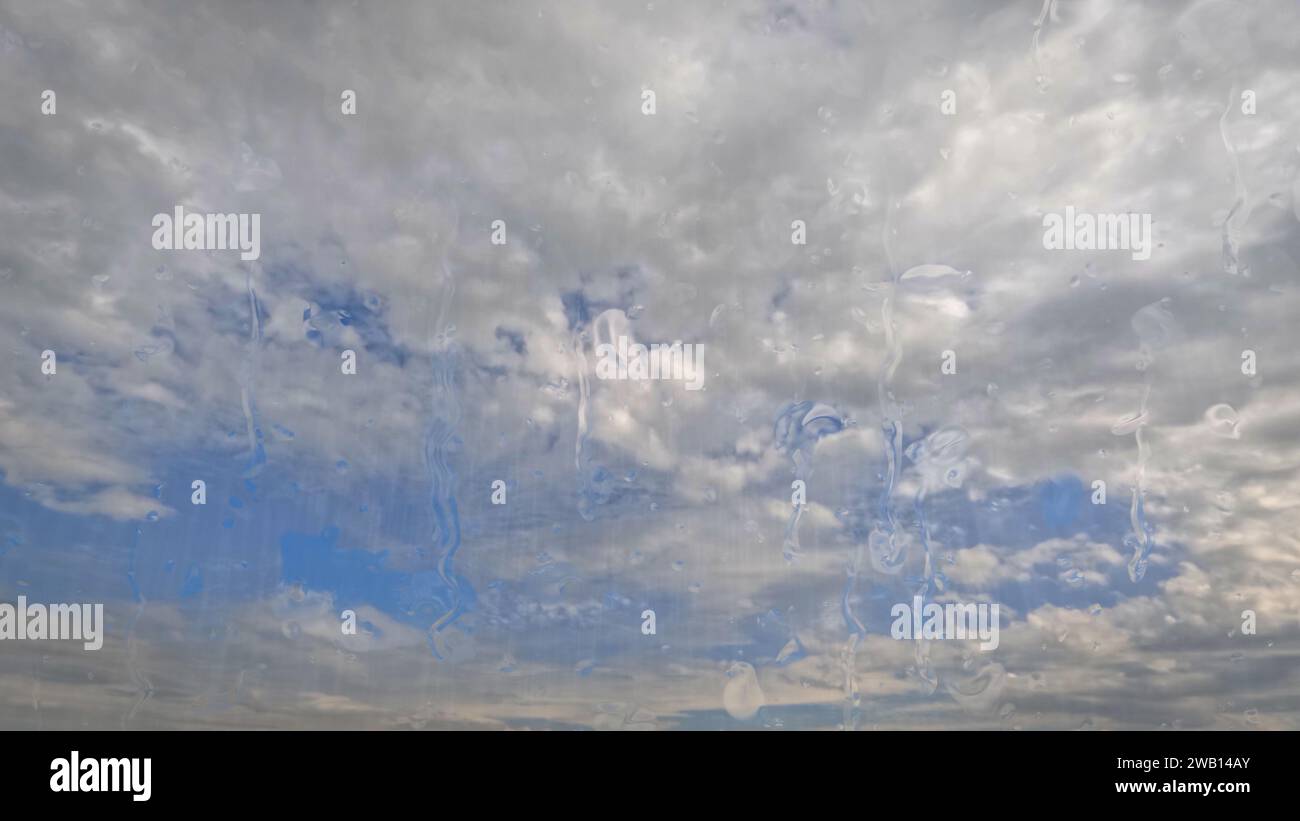 rain on sky with clouds - nice weather backdrop - photo of nature Stock ...
