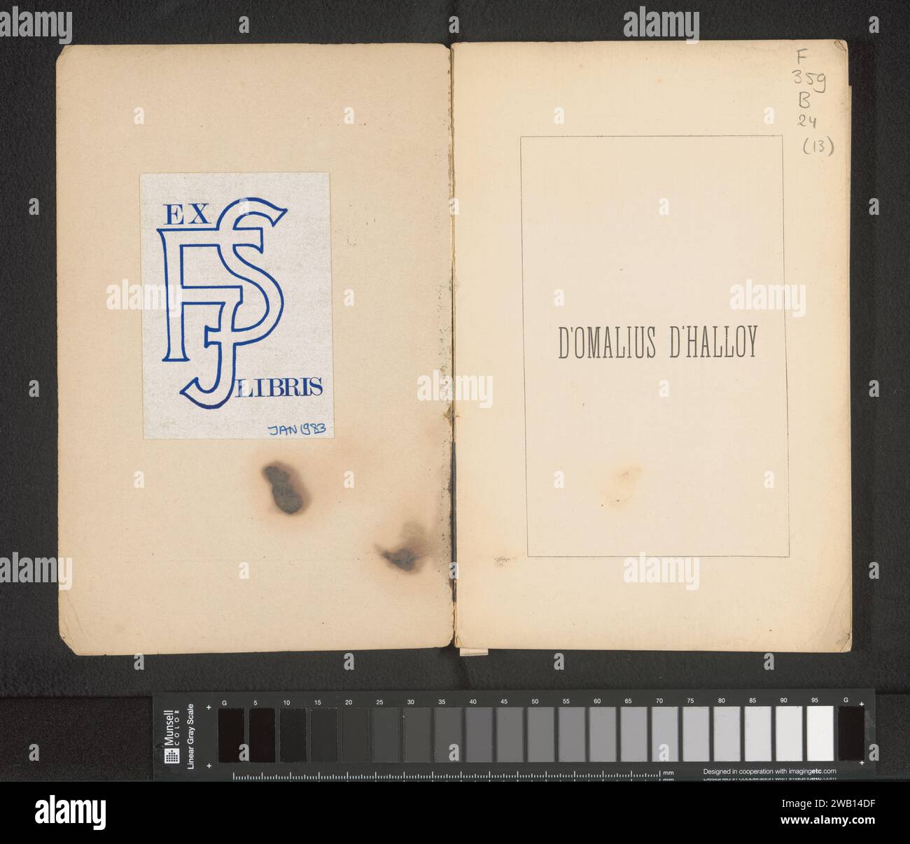 OMALIUS THE YELY, IMPRIME RAICCH, C. In 1885 book Names (city) paper ...