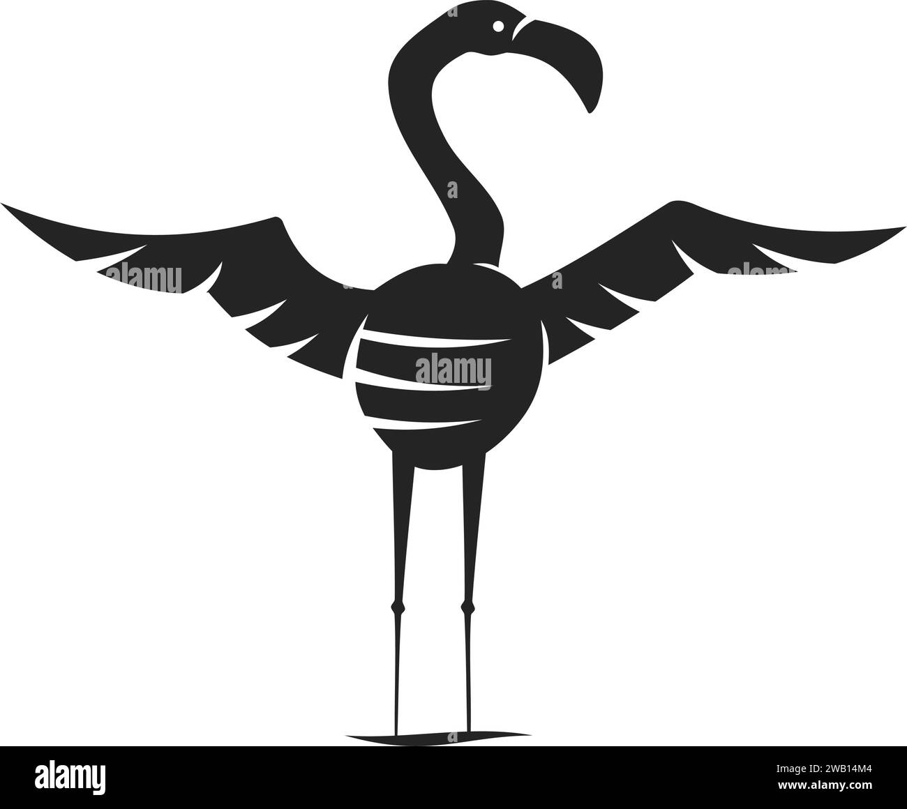Flamingo Logo template Isolated. Brand Identity. Icon Abstract Vector ...