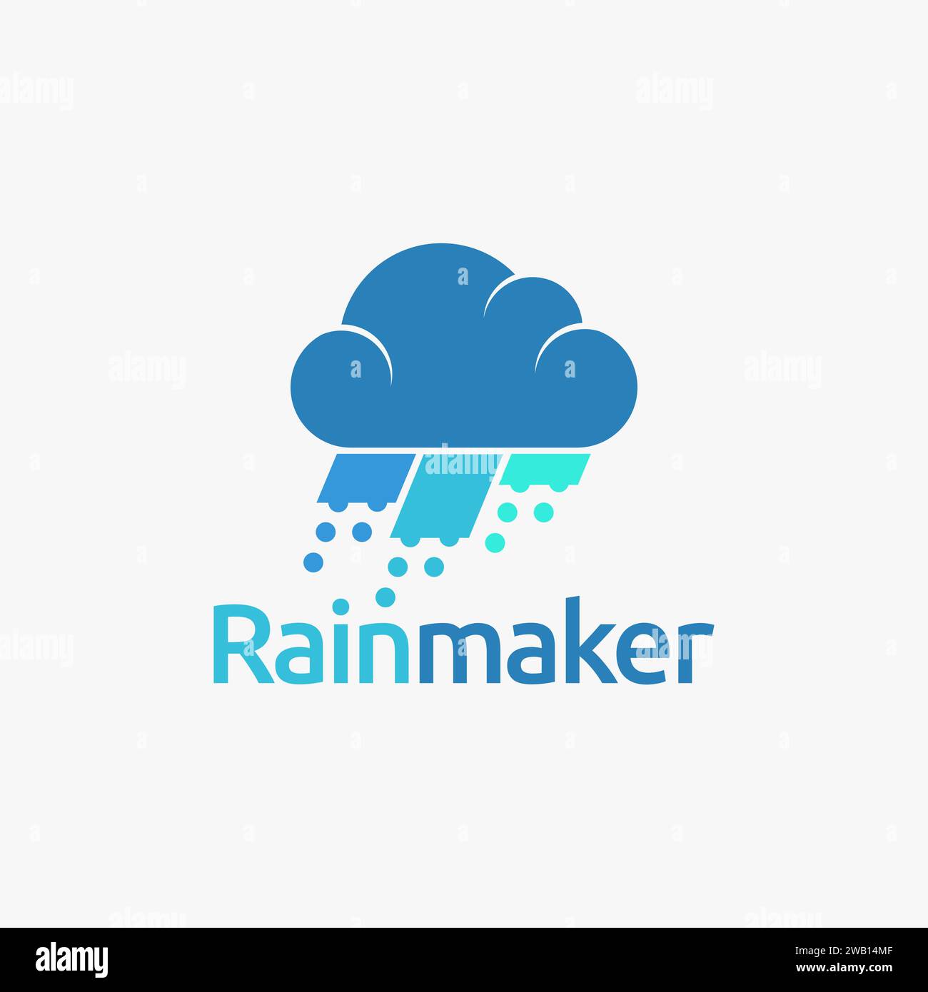 Modern Rain cloud logo icon vector template on white background Stock ...