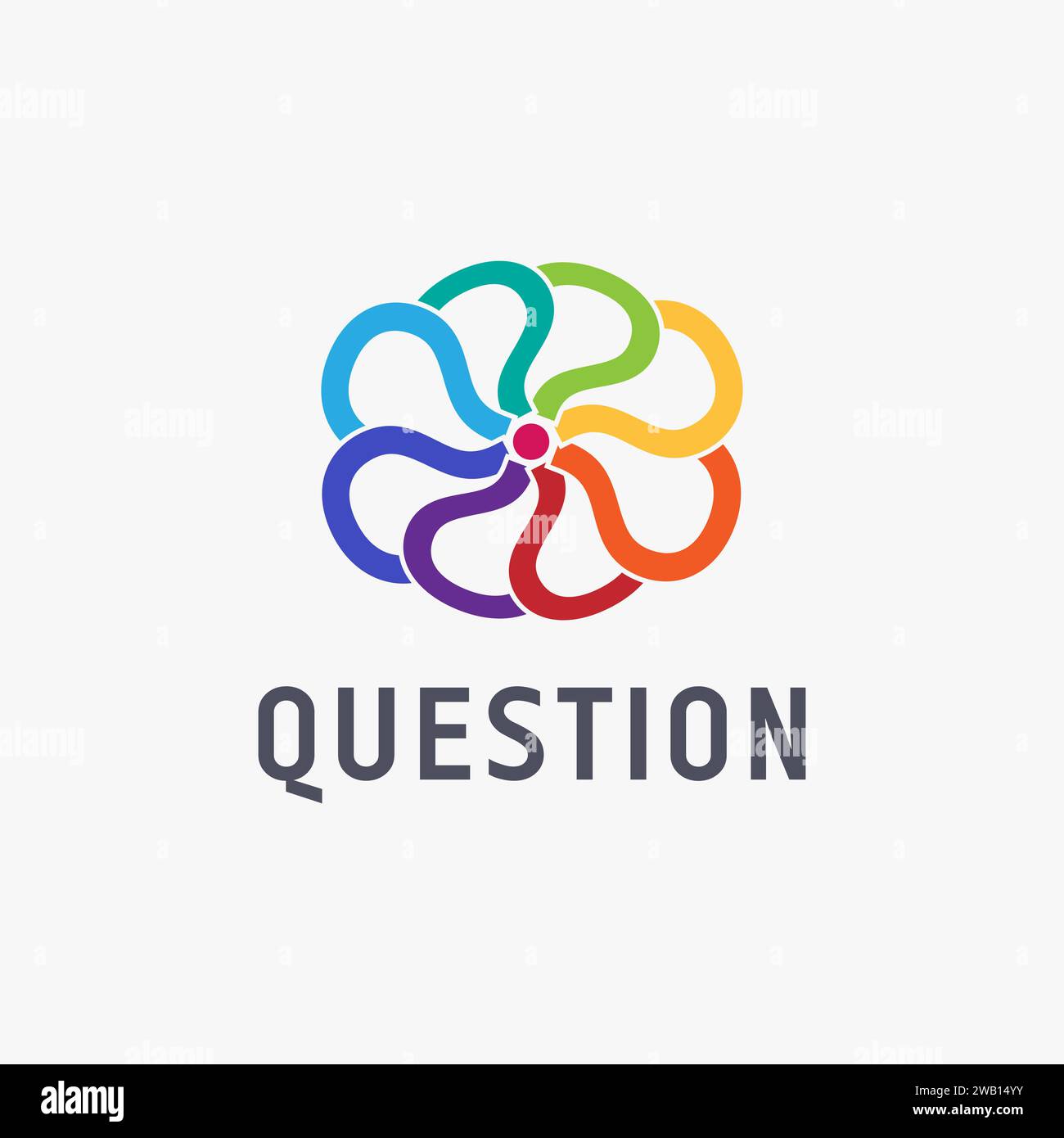 Colorful Question cloud logo icon vector template on white background ...