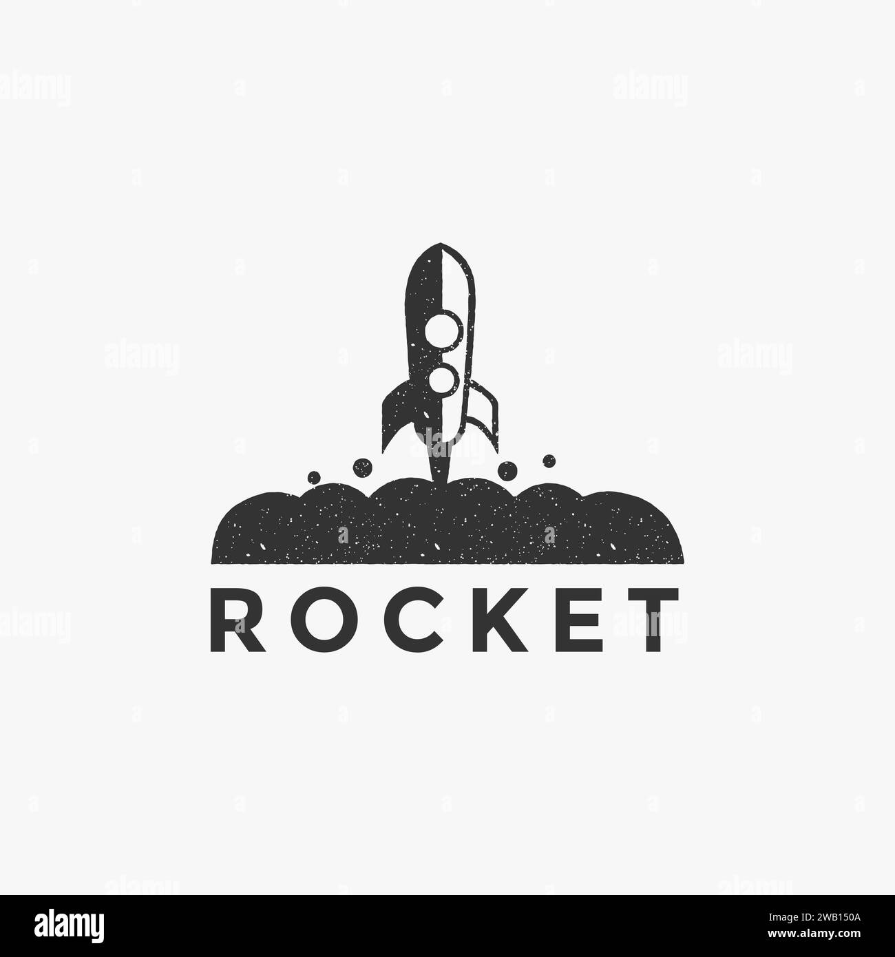 Launching rocket logo icon vector template on white background Stock ...