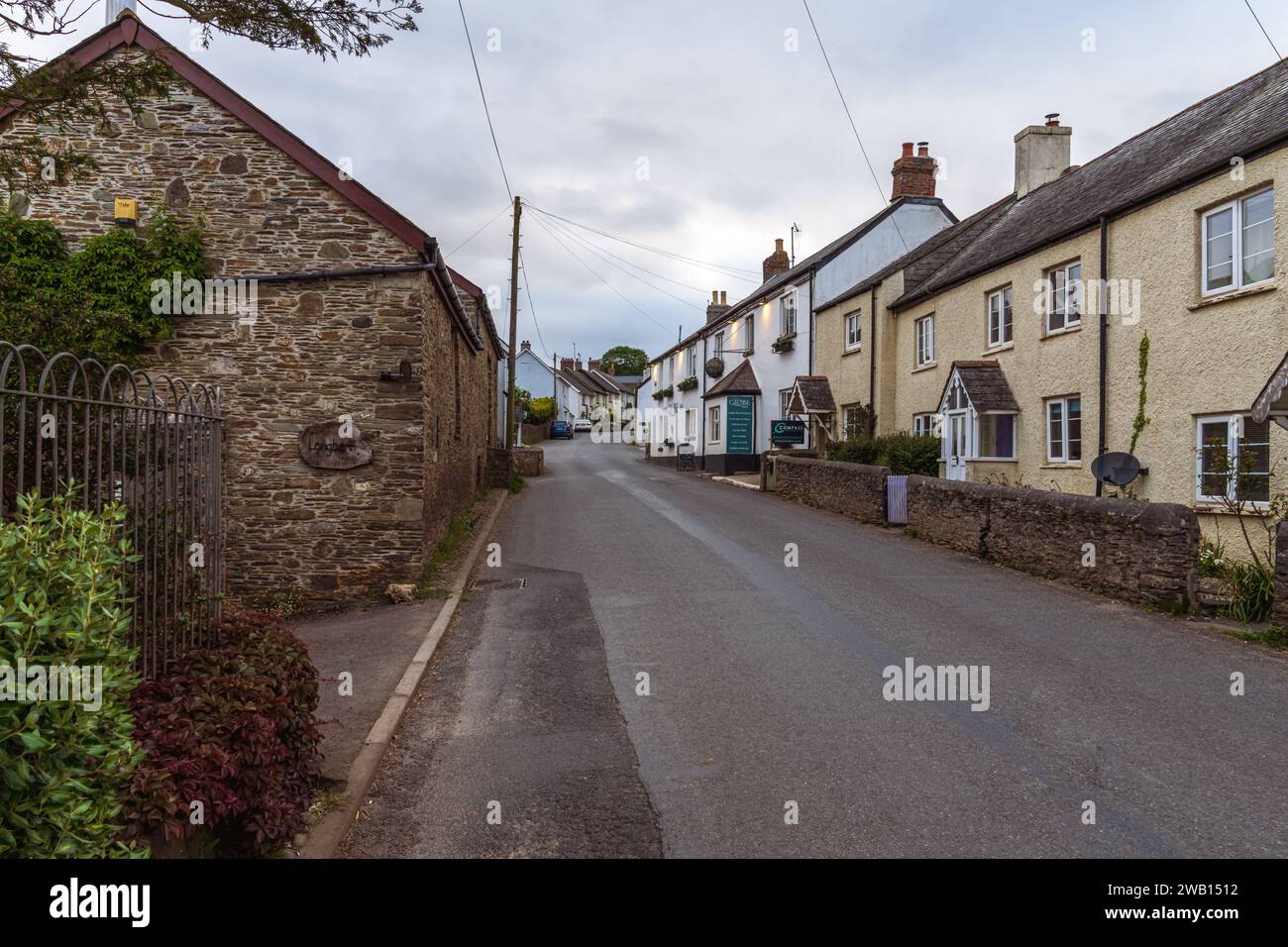Frogmore, Devon, England, UK - May 26, 2022: The Main Road through the ...