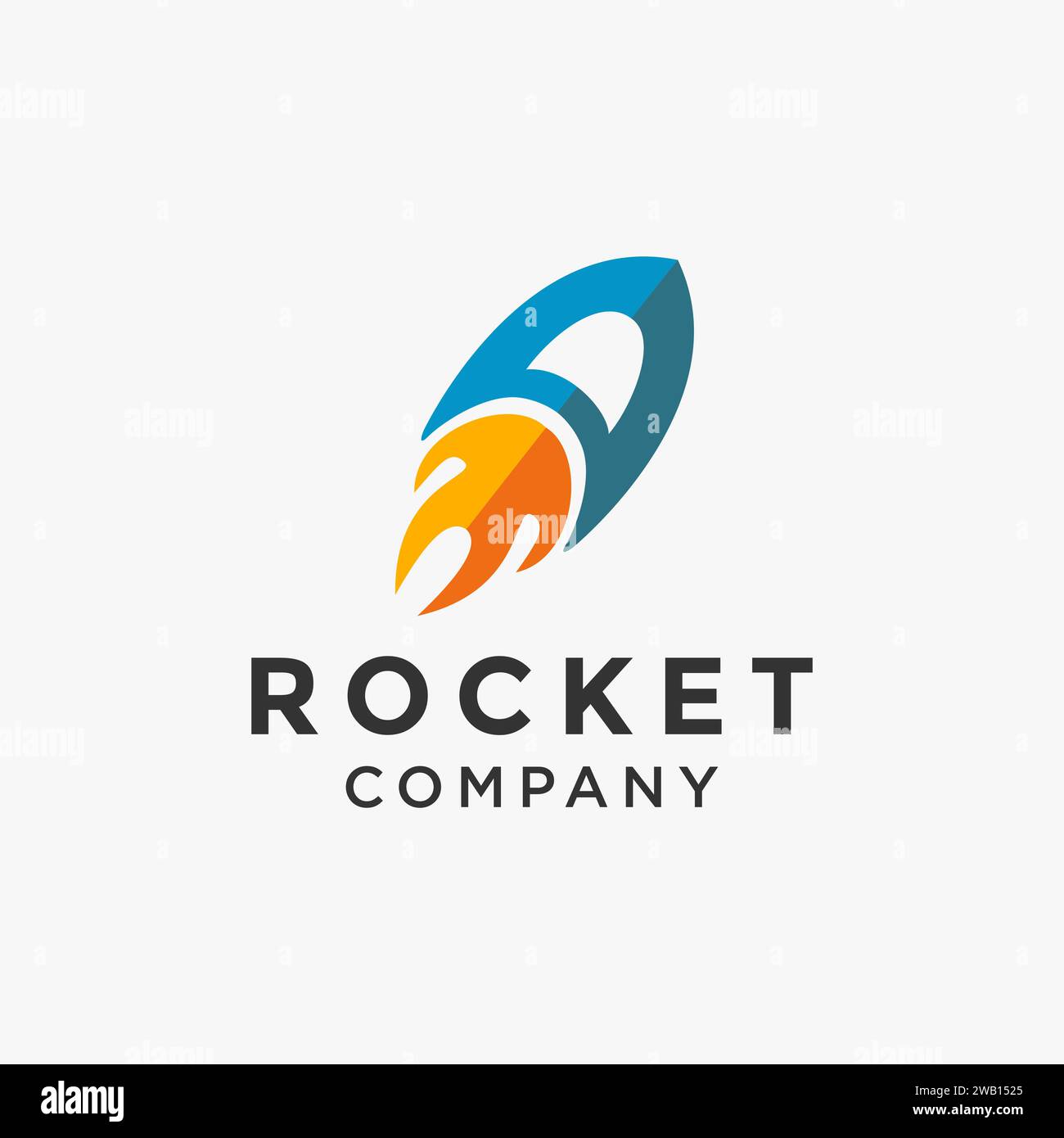 Abstract launched rocket logo icon vector template on white background ...
