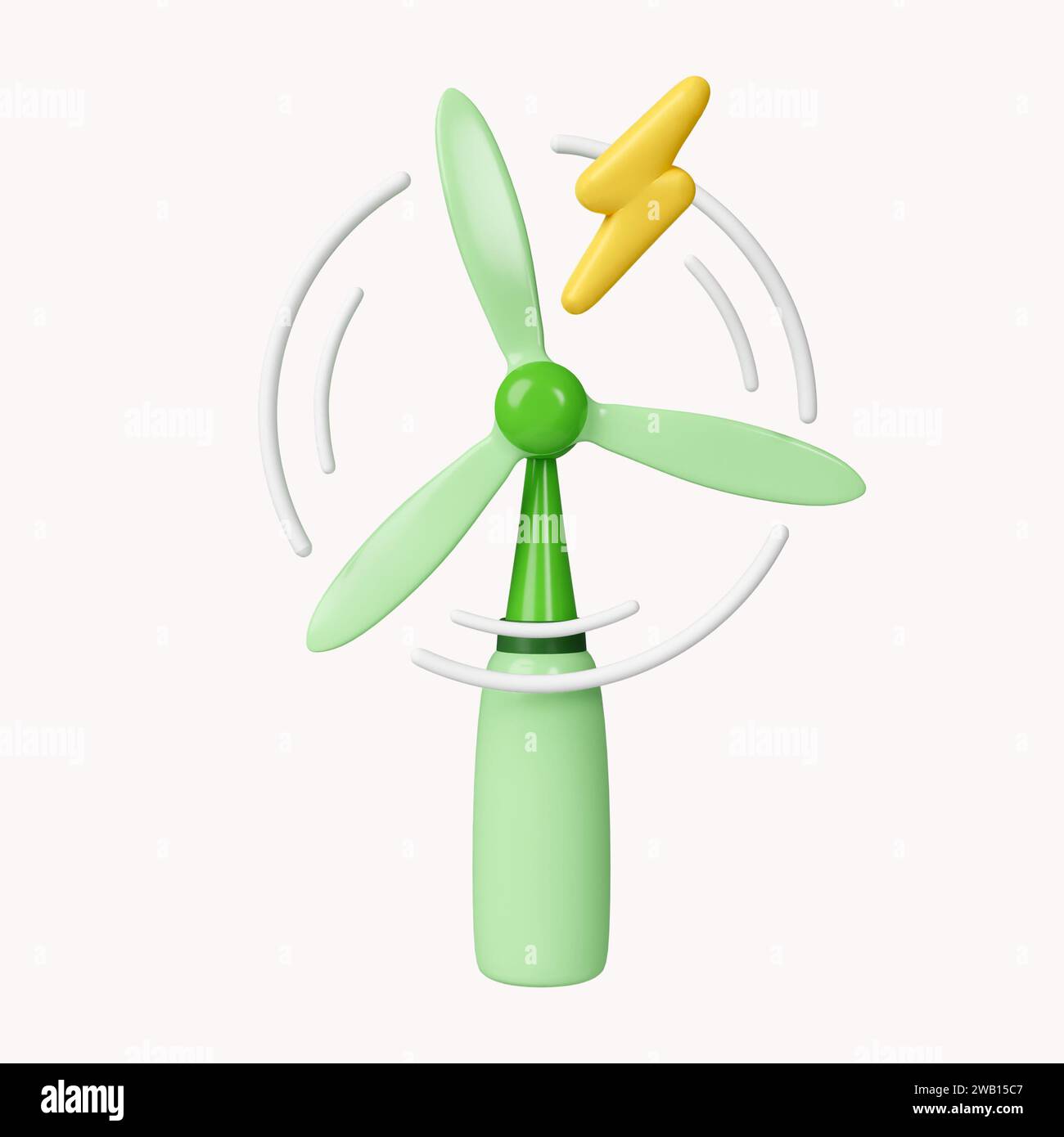 3d Wind mill, wind turbine. Renewable wind energy, green and ...