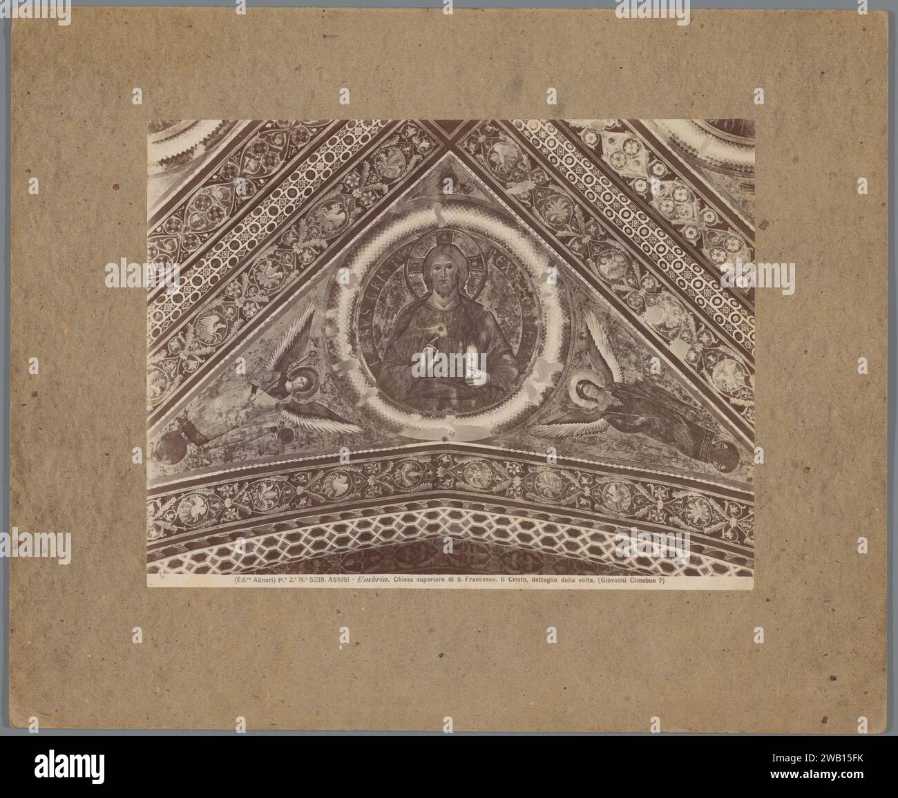 Painting of Christ with two angels on the ceiling of the Saint Francis ...