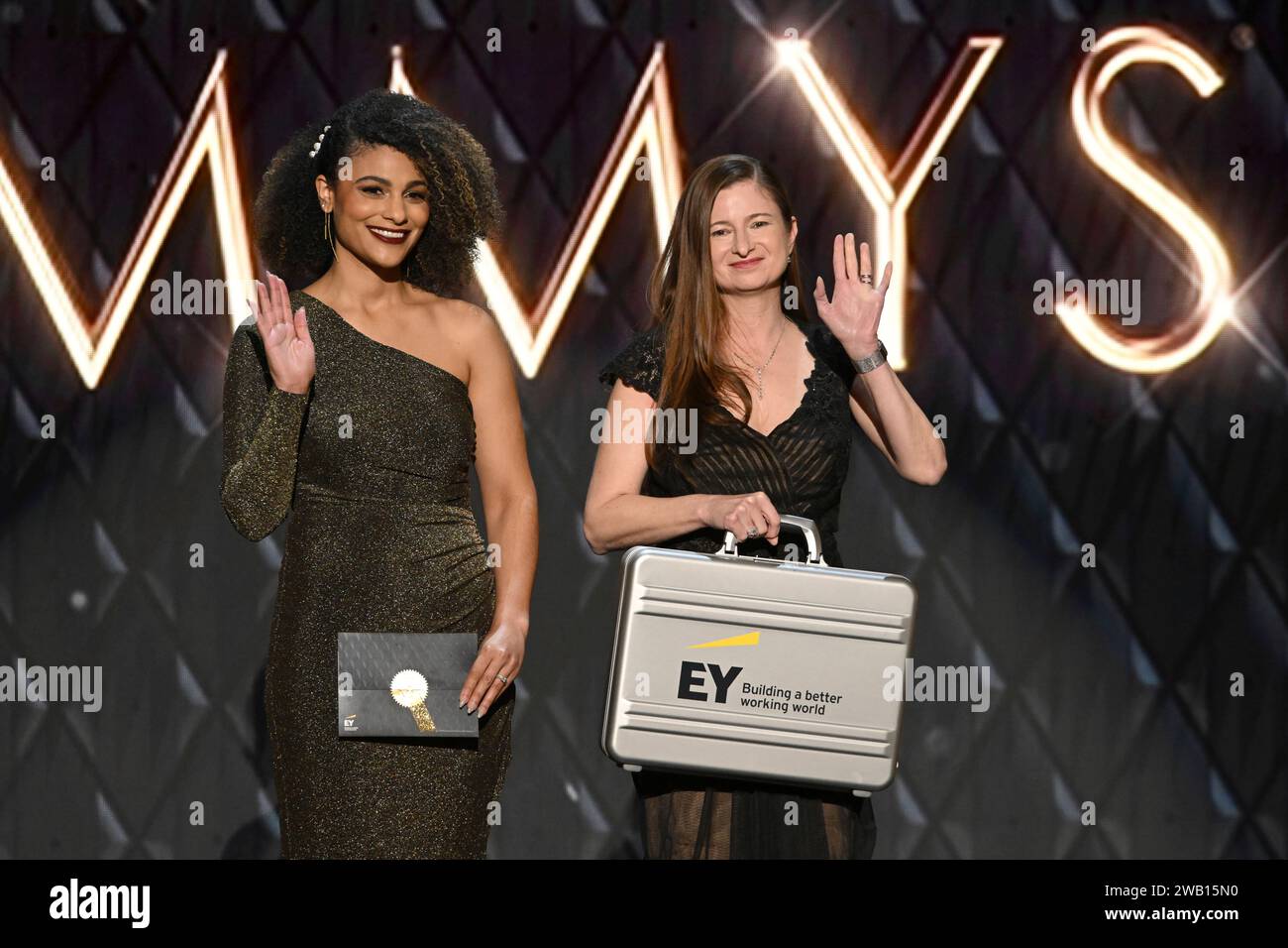 EXCLUSIVE - Ernst and Young accountants appear onstage during night two ...