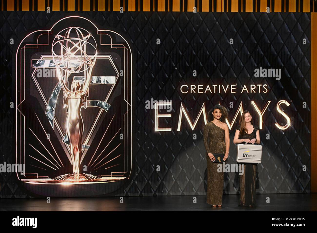 EXCLUSIVE - Ernst and Young accountants appear onstage during night two ...