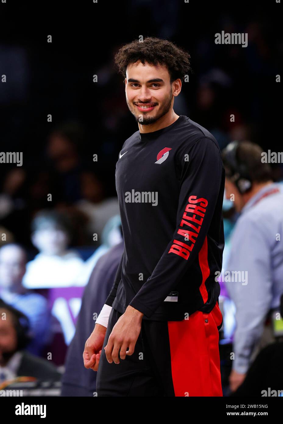 Portland Trail Blazers forward Justin Minaya (24) during warm up before ...