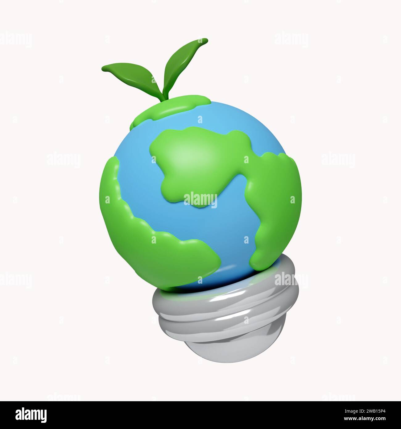 3d Earth planet inside light bulb. Environmentally friendly sources of ...