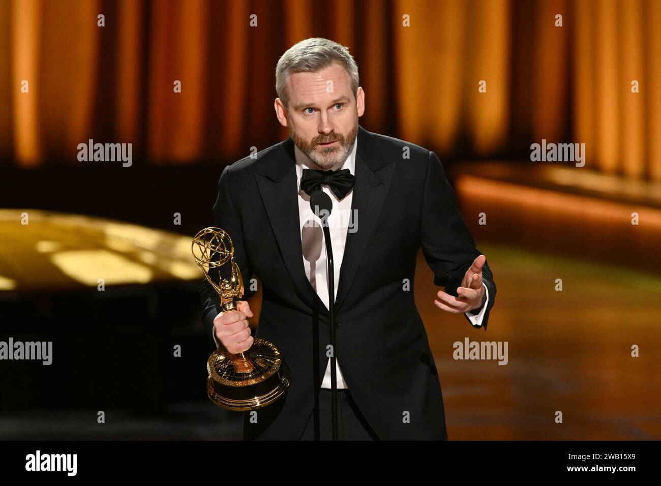 EXCLUSIVE - Michael Harte accepts the Emmy for outstanding picture ...