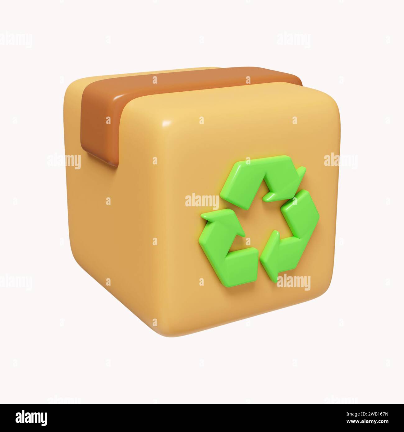 3d recycle box. Save Earth. Environment Concept. icon isolated on white ...