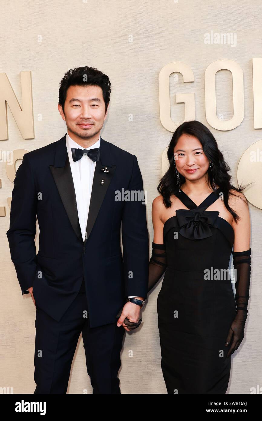 Beverly Hills, United States. 07th Jan, 2024. Simu Liu and Allison Hsu ...