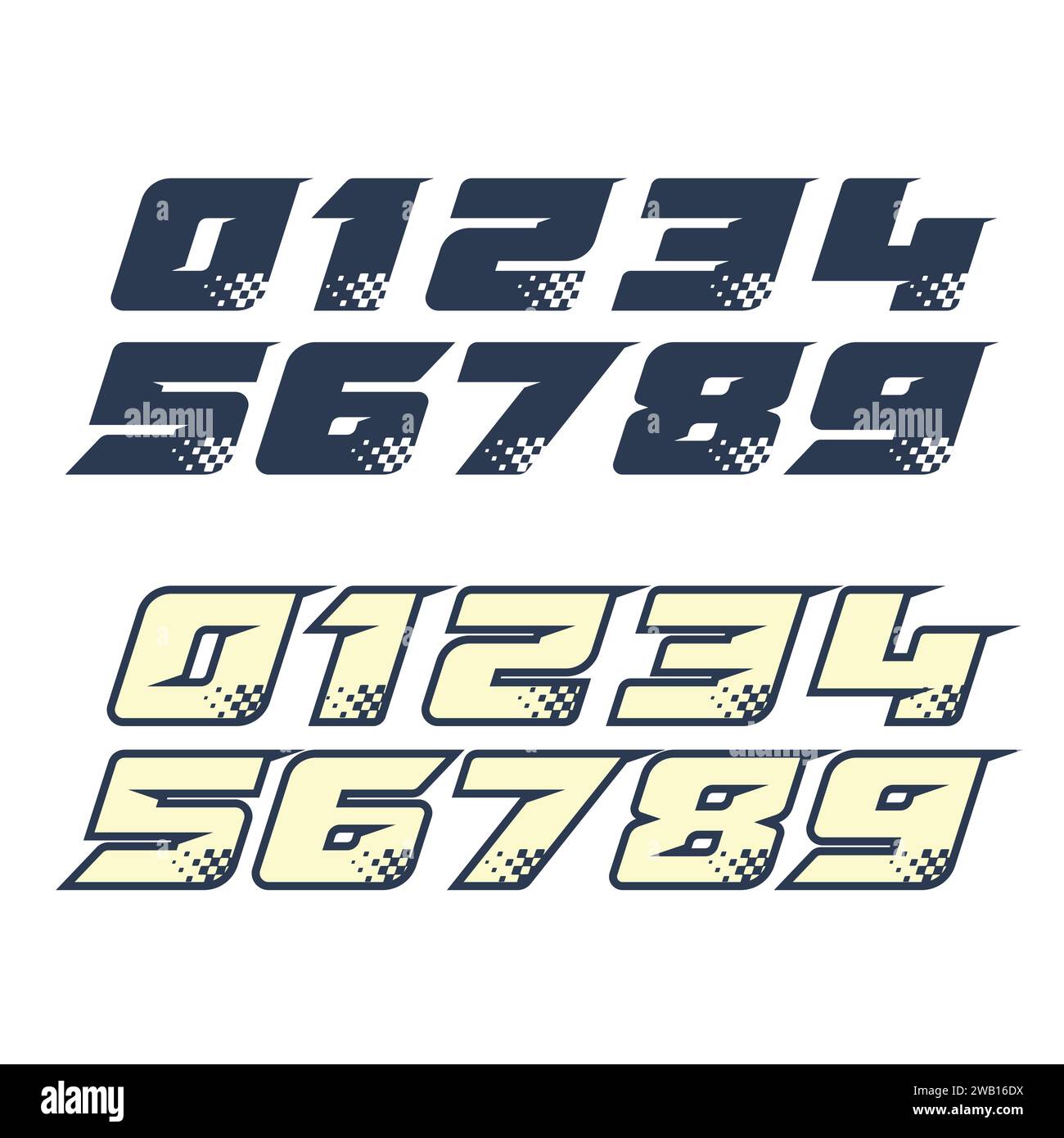 Sport race numbers flags Stock Vector Image & Art - Alamy