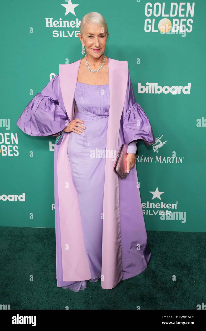 Helen Mirren arrives at the 81st Golden Globe Awards Billboard after ...